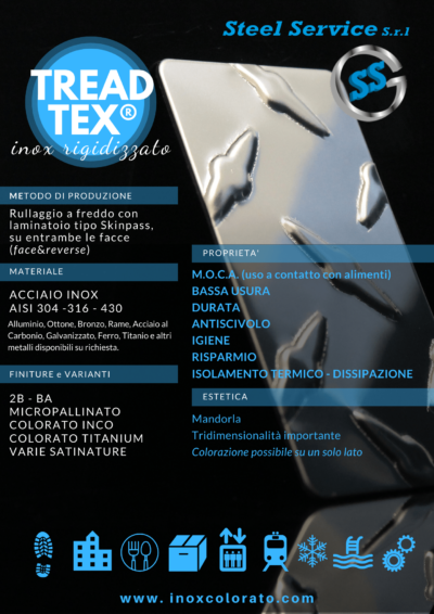 SCHEDA TECNICA: ACCIAIO INOX MANDORLATO TREADTEX® - Steel Service Arte ...